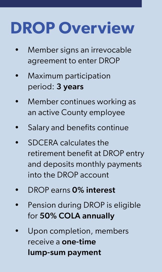 San Diego County DSA Implements a DROP Program - Peace Officers ...